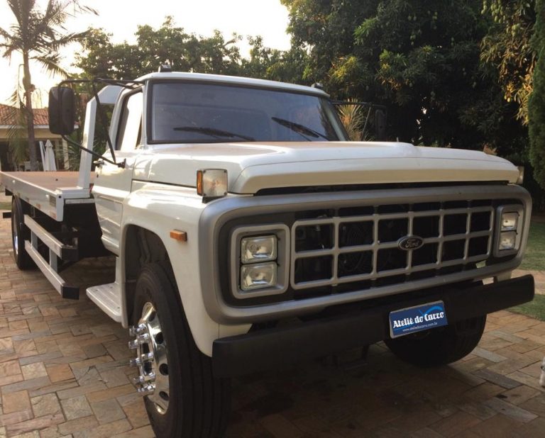 Ateliê do Carro | Caminhão Ford F-14000 1989 Turbodiesel com Plataforma ...