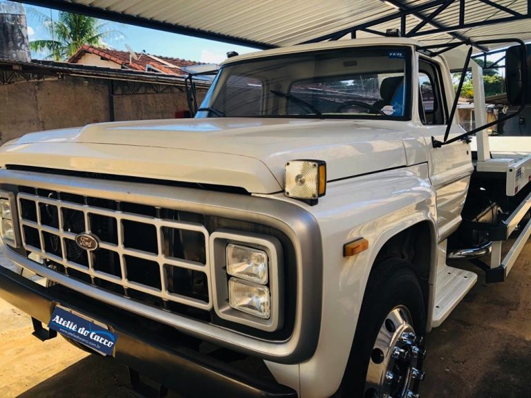 Ateliê do Carro | Caminhão Ford F-14000 1989 Turbodiesel com Plataforma ...