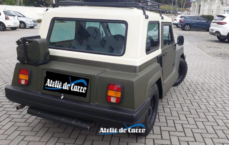 Ateliê do Carro | Gurgel X-12 TR Xavante 1988 Verde Militar.