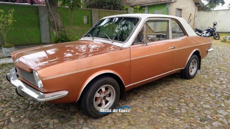Ateliê do Carro | Corcel Luxo 1976 Bronze Lancer com interior marrom ...