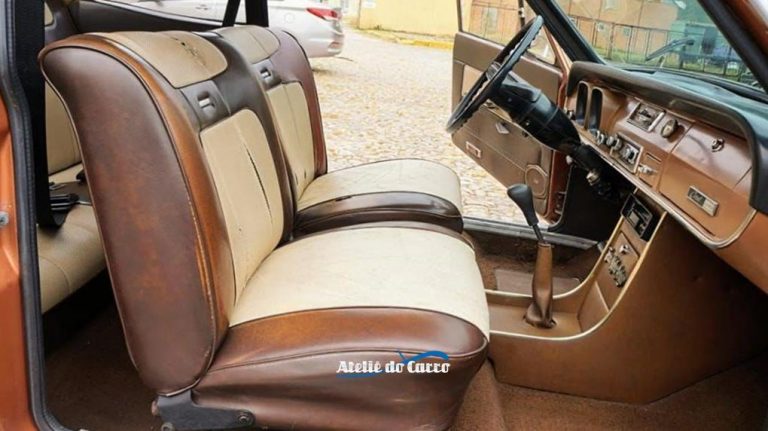 Ateliê do Carro | Corcel Luxo 1976 Bronze Lancer com interior marrom ...