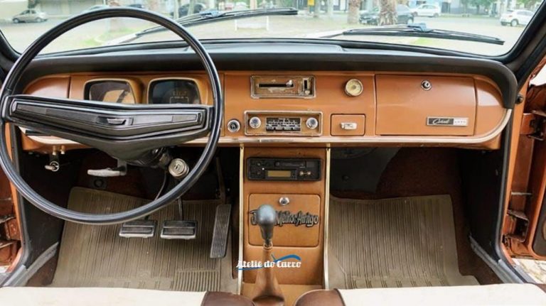 Ateliê do Carro | Corcel Luxo 1976 Bronze Lancer com interior marrom ...