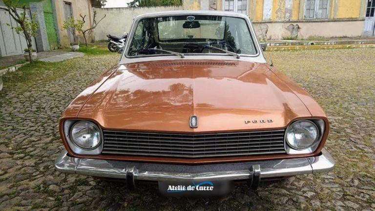 Ateliê do Carro | Corcel Luxo 1976 Bronze Lancer com interior marrom ...