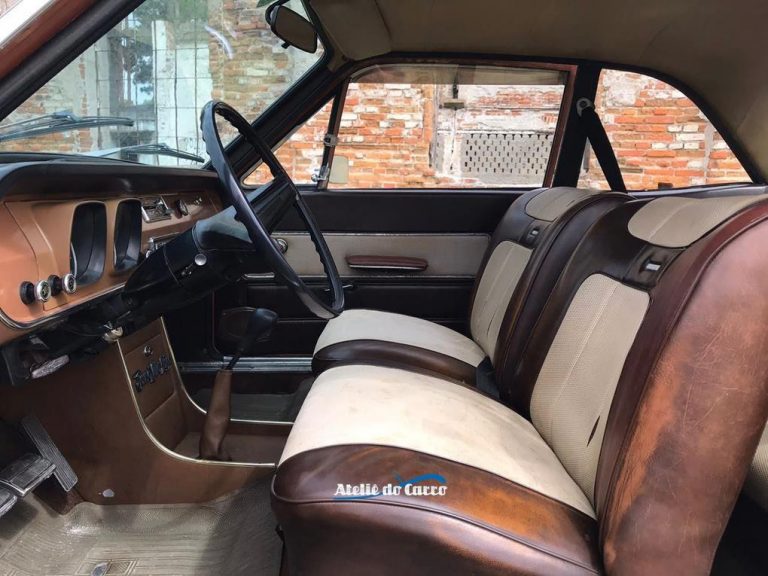 Ateliê do Carro | Corcel Luxo 1976 Bronze Lancer com interior marrom ...